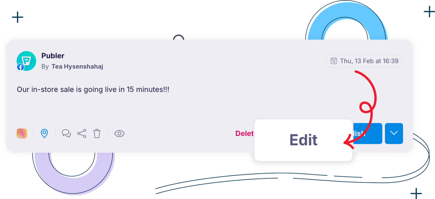 Schedule Facebook Text Posts with Backgrounds Using Publer